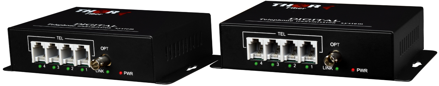 4 Telephone Lines over Fiber | Telephone Fiber Media Adapter ...