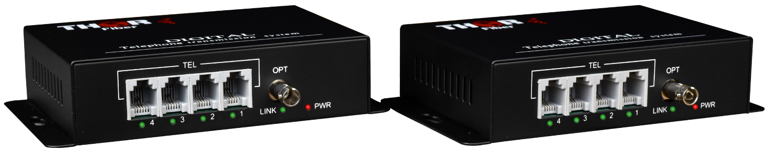 4 Telephone Lines over Fiber | Telephone Fiber Media Adapter ...