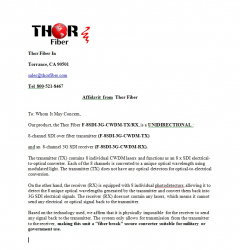 8 HD SDI over 1 fiber Multiplexer singlemode multimode - Thor Broadcast