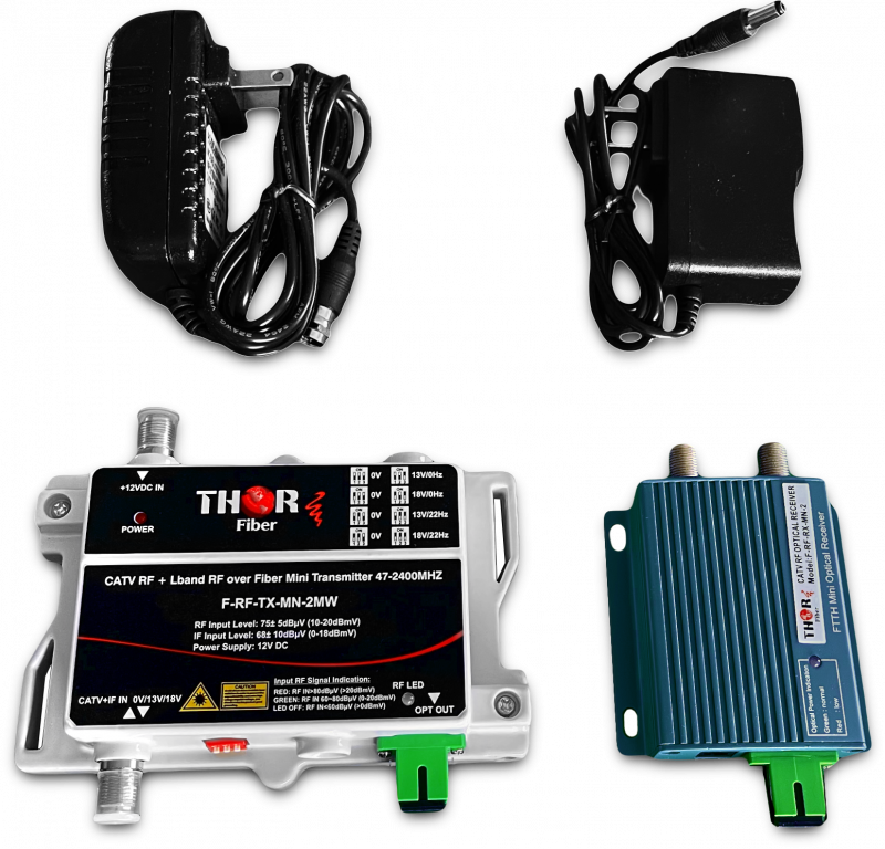 RF over fiber Transmitter for CATV Cable TV - Optical TX - Thor Broadcast