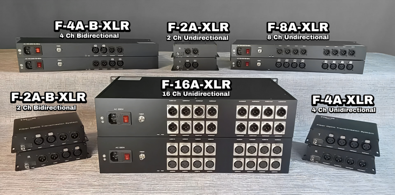 XLR balanced audio over fiber optical converter - Thor Broadcast