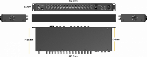 16x16 3G SDI HD/SD-SDI Martix Switcher with multiviewer - Thor Broadcast