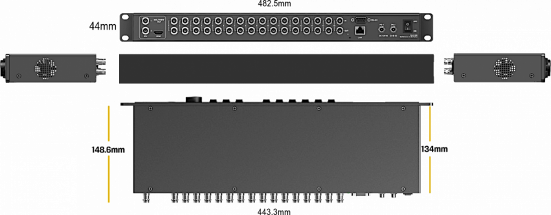 16x16 3G SDI HD/SD-SDI Martix Switcher with multiviewer - Thor Broadcast