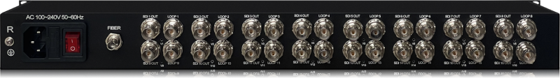 16 channel SD HD 3G SDI 4K/UHD over fiber single fiber transmision ...