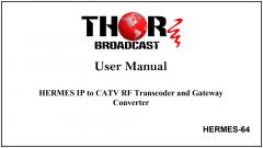 MPEG Video Transcoder and CATV RF QAM MODULATOR - Thor Broadcast