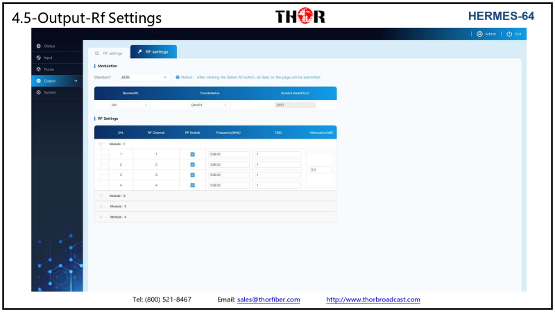 MPEG Video Transcoder and CATV RF QAM MODULATOR - Thor Broadcast