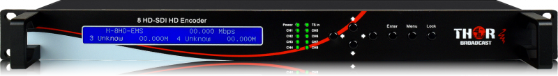 8 HD/SD 3G SDI H.264 Encoder with IP and ASI Ouput - Thor Broadcast