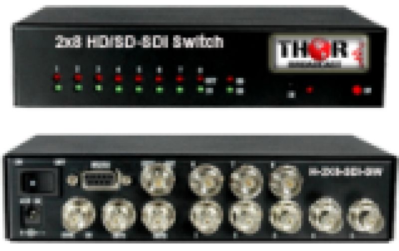 HD 3g-SDI Switcher with remote, 2x8 Matrix