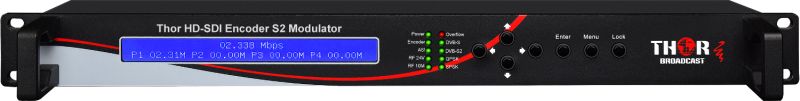 SDI to DVB-S Satellite Modulator with RF CID Carrier ID - Thor Broadcast