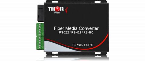 Serial to Fiber Converter, RS485 and RS232 over Fiber - Thor Broadcast
