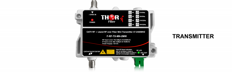 RF over fiber Transmitter for CATV Cable TV - Optical TX - Thor Broadcast