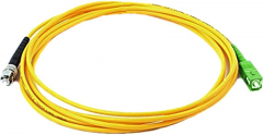 SC/APC to St fiber optc jumper, singlemode patch cable - Thor Broadcast