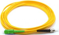 SC/APC to St fiber optc jumper, singlemode patch cable - Thor Broadcast