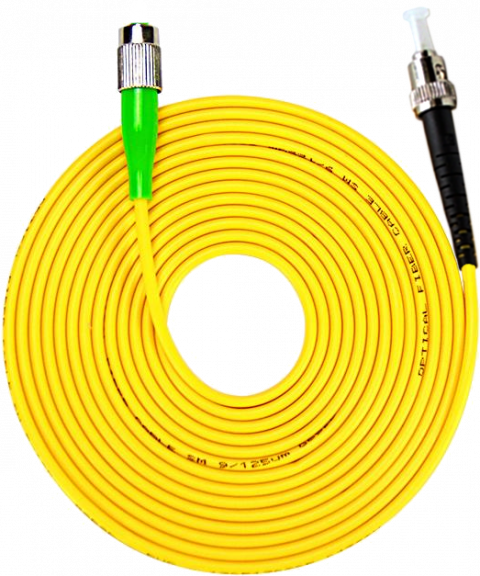 FC/APC to ST/PC Simplex Single Mode Fiber Patch Cable 1M - Thor Broadcast