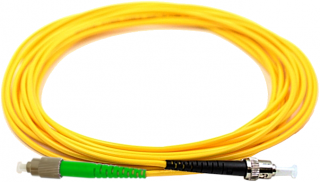 FC/APC to ST/PC Simplex Single Mode Fiber Patch Cable 1M - Thor Broadcast