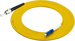 LC/PC to ST/PC Simplex Single Mode Fiber Patch Cable 1M - Thor Broadcast