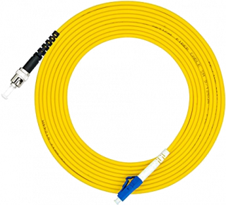 LC/PC to ST/PC Simplex Single Mode Fiber Patch Cable 1M - Thor Broadcast
