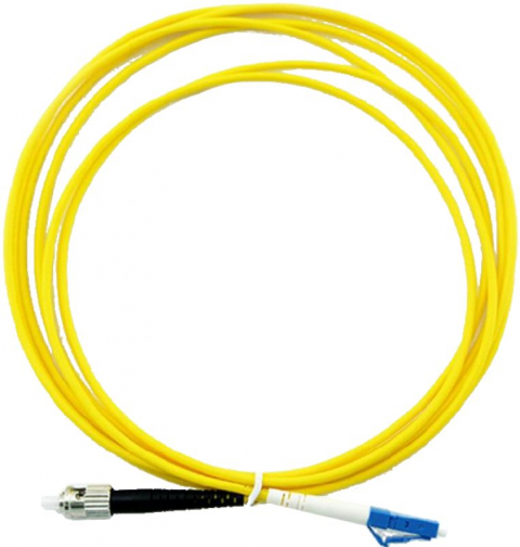 LC/PC to ST/PC Simplex Single Mode Fiber Patch Cable 1M - Thor Broadcast