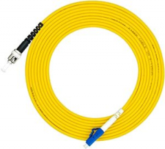 LC/PC to ST/PC Simplex Single Mode Fiber Patch Cable 1M - Thor Broadcast