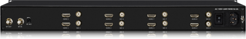 8 SDI 8 CH HD/SD-SDI RF COAX Modulator QAM, ATSC, DVB-T, ISDB-T, Hybrid ...
