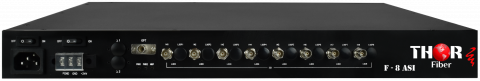 ASI BNC to fiber media converter, 8 DVB ASI over fiber - Thor Broadcast