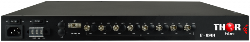 8 HD SDI over 1 fiber Multiplexer singlemode multimode - Thor Broadcast