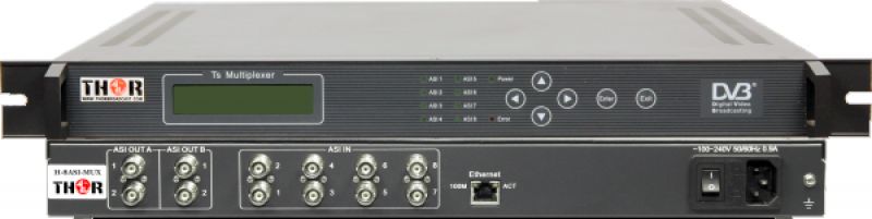 DVB ASI IP Broadcast Multiplexer, 8 Input Mux